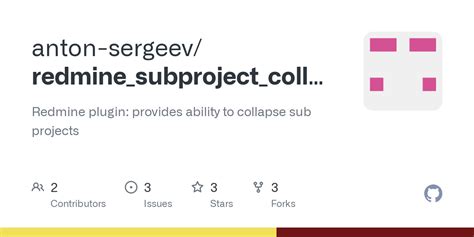 Github Anton Sergeev Redmine Subproject Collapse Redmine Plugin