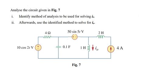 Solved Analyse The Circuit Given In Fig I Identify Chegg