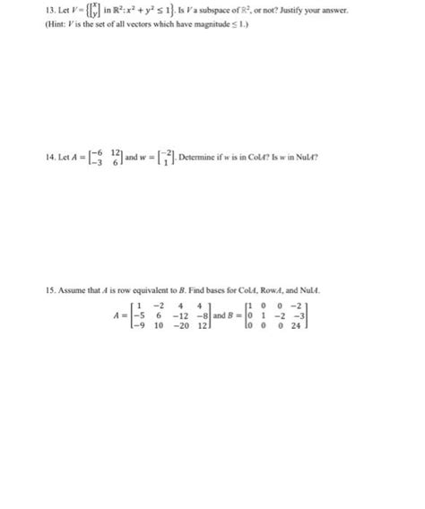 Solved 13 Let V Left Left Begin Array L X Chegg Com