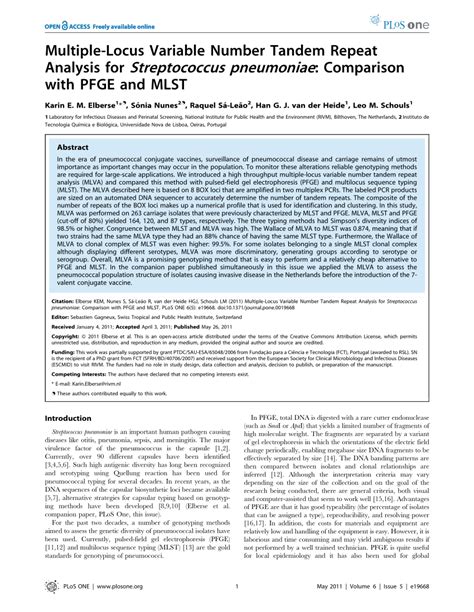 pdf multiple locus variable number tandem repeat analysis for
