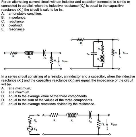For An Alternating Current Circuit With An Inductor And Capacitor Connected In Series Or