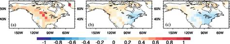 Spatial Distributions Of Temperature Linear Trend °cdecade Over