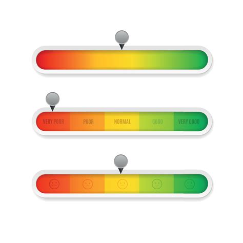 Realistic Detailed 3d Level Indicator Set. Vector 17338533 Vector Art ...