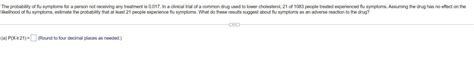 Solved Likelihood Of Flu Symptoms Estimate The Probability