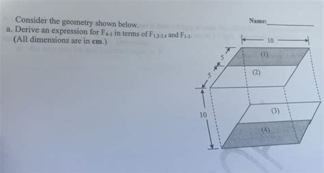 Solved Consider The Geometry Shown Below Name A Derive An Chegg