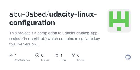 GitHub Abu Abed Udacity Linux Configuration This Project Is A Completion To Udacity Catalog