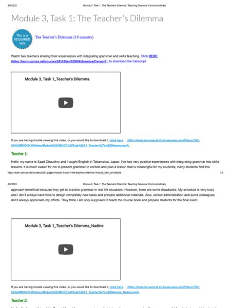 module 3 task 1 the teacher s dilemma teaching grammar
