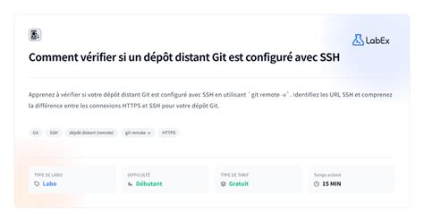 Comment Vérifier Si Un Dépôt Distant Git Est Configuré Avec Ssh Labex