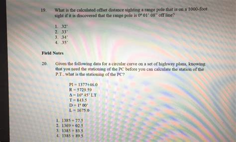 Solved What Is The Calculated Offset Distance Sighting A Chegg