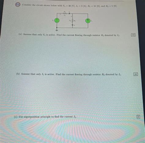 Solved Consider The Circuit Shown Below With V V I Chegg