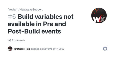 Build Variables Not Available In Pre And Post Build Events · Issue 6 · Firegiant