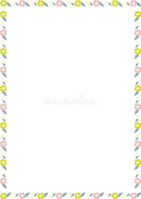 Spring Meadow Frame Rectangle Frame With Flowers Stock Illustration Illustration Of Colorful
