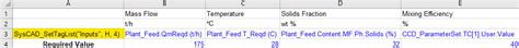 Excel Set Tag Reports SysCAD Documentation