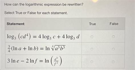 [solved] how can the logarithmic expression be rewritten