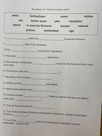 Toda Lly Comprehensible Latin The Sex Game 2 0