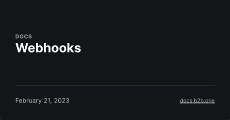 Webhooks