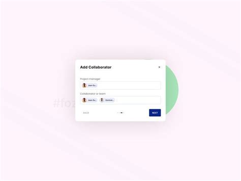 Project Management Add Collaborator Ui