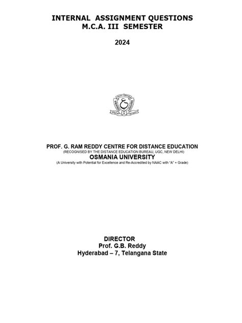 MCA III Semester OU | PDF