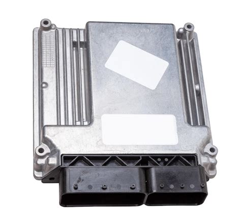 Premium Photo Metallic Car Engine Control Unit With Plastic Elements On A White Isolated