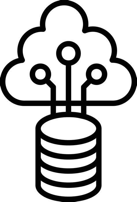Cloud Data Line Icon Vector Art At Vecteezy