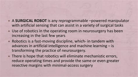 Robotics In Neurosurgery Pptx