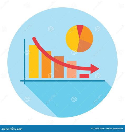 Decrease Shown In Bar Graph And Chart Vector Illustration Decorative