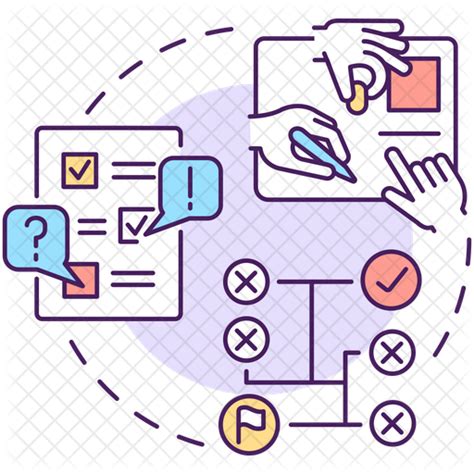 Strategy Formulation Icon Download In Colored Outline Style