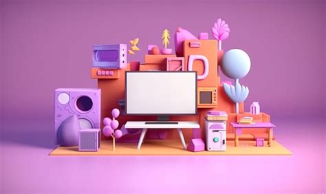 Premium Ai Image 3d Minimal Social Media Content Simplifying
