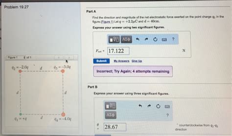 Solved Find The Direction And Magnitude Of The Net