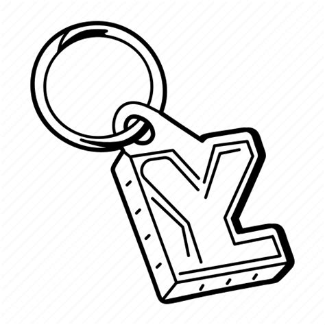 alphabet keychain keyring keyholder accessory lettering icon