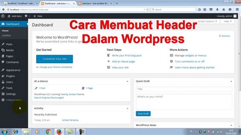Cara Membuat Header Dalam Wordpress Youtube
