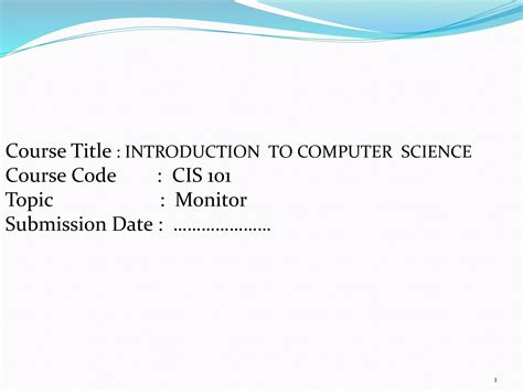 monitor lcd and crt pptx computer peripherals computing