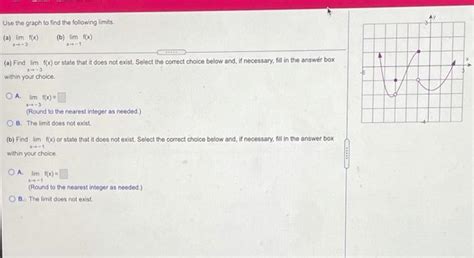 solved use the graph to find the following limits a limf