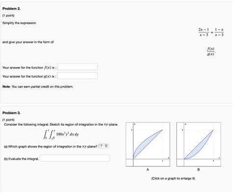 Solved Problem 2 1 Point Simplify The Expression 2x 1 Chegg Com