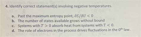 Solved Identify correct statement(s) ﻿involving negative | Chegg.com
