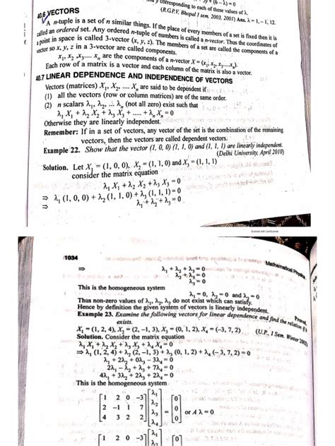 Linearly Dependent Independent Pdf