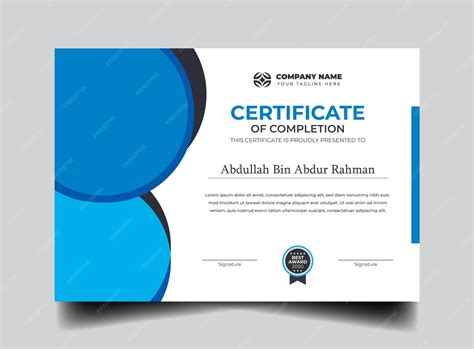 Premium Vector Vector Certificate Of Completion Design And Certificate Template