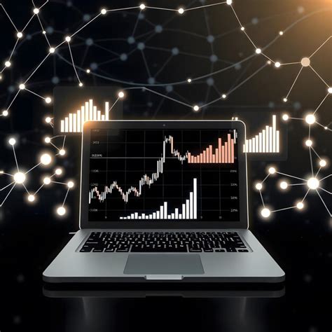 hightech digital data analysis on a glowing laptop screengenerative ai