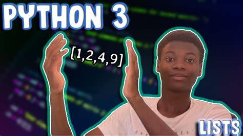 Python 3 Tutorial The Basics Part 3 Lists Youtube