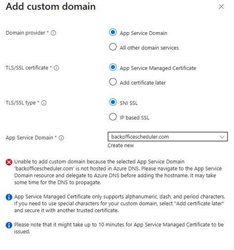 Delegate To Azure Dns Not Working Despite Notification That It Is