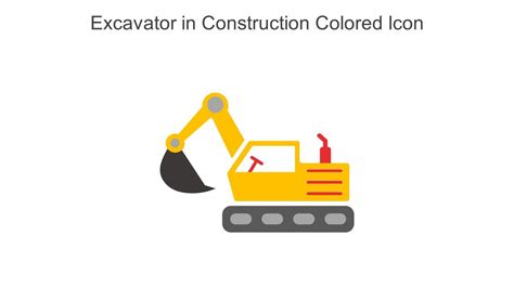 Excavator In Construction Colored Icon In Powerpoint Pptx Png And Editable Eps Format Ppt Slide