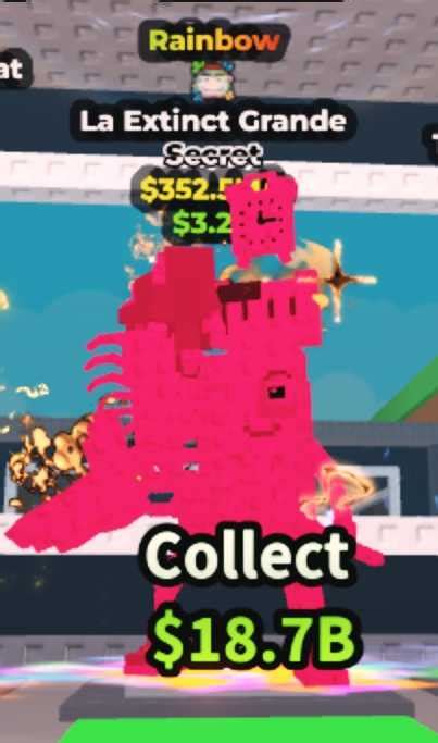 Steal A Brainrot La Extinct Grande Rainbow 352ms Limited And Op