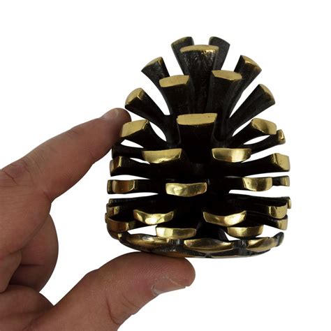 Solid Brass Pine Cone Door Knocker Black Country Metalworks