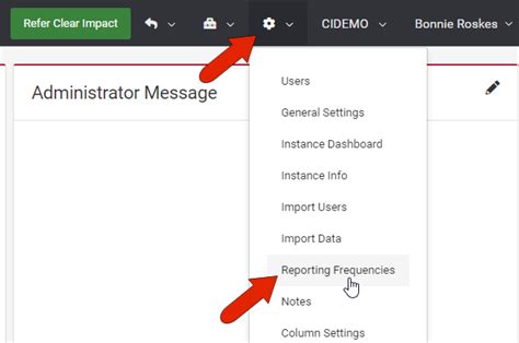 Reporting Frequencies