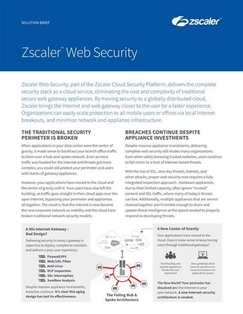 Pdf Zscaler Web Security · Slti Brie Zscaler ™ Web Security Zscaler