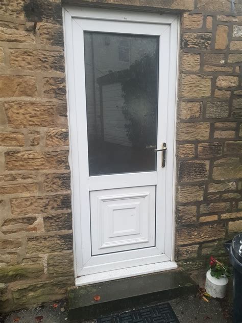 White Front Door With Glass Pane