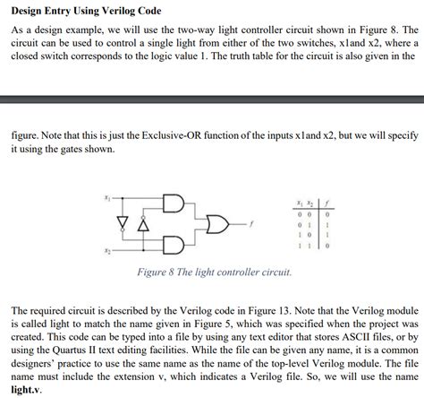 Solved Design Entry Using Verilog CodeAs A Design Example Chegg Com
