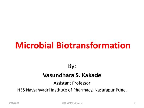 Microbial Biotransformation Pptx