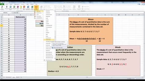How To Calculate Data Mean Median And Mode In Excel YouTube