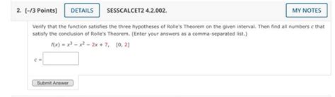 Solved Verify That The Function Satisfies The Three Chegg